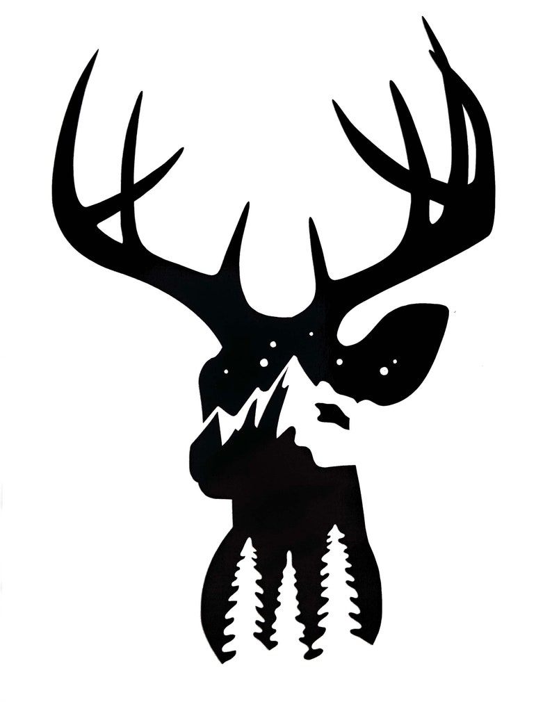Whitetail Deer Vinyl Decal Deer Sticker Forrest Vinyl - Etsy