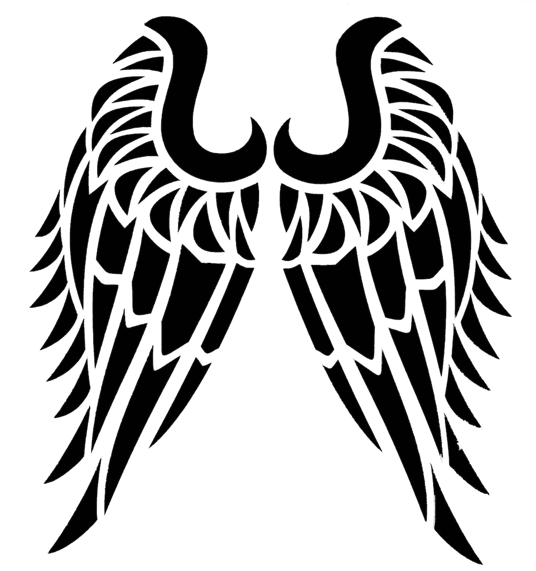 Custom Angel Wings Vinyl Decal - Tribal Bumper Sticker, for Tumblers ...