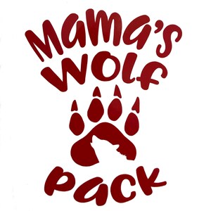 Personalized Mamas Wolf Pack Decal , Custom Wolf Pack Vinyl Sticker, Mama Design, Mom Tumbler ...