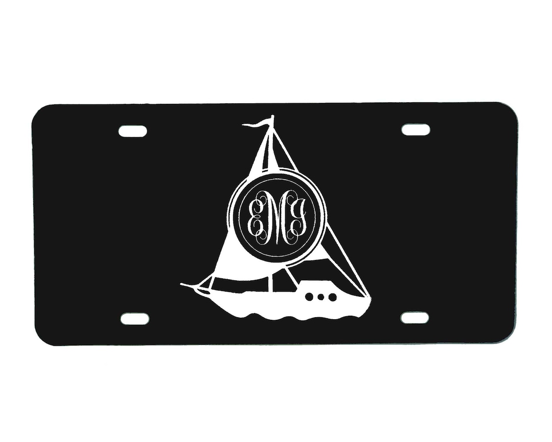 Personalized Nautical Vanity Plate, Monogrammed Front License Plate ...