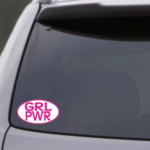 Girl Power Pink Vinyl Decal, GRL PWR Bumper Sticker, Car Sticker, Truck ...