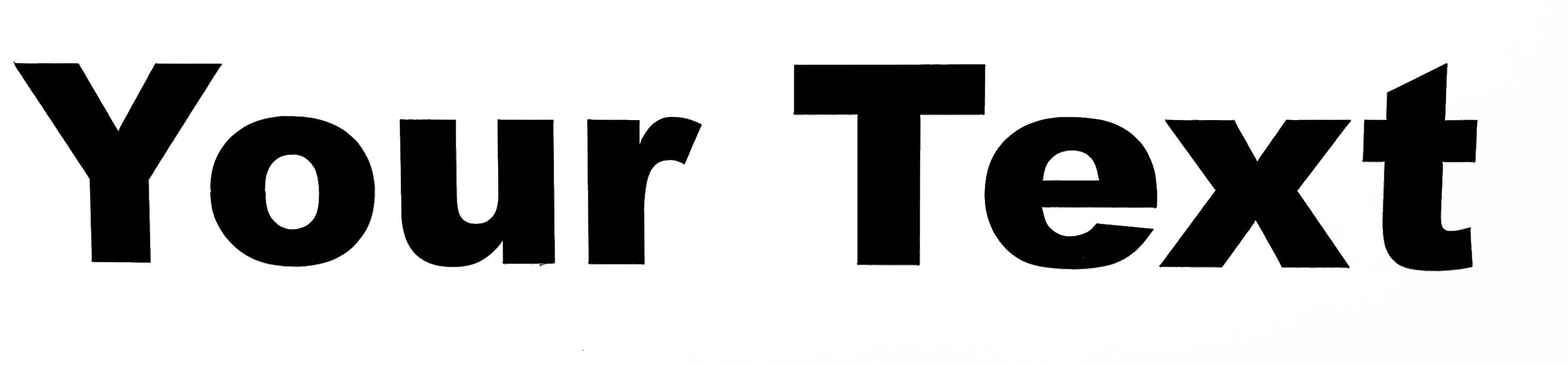 Custom Block Letter Font Style Decal - Custom Text Bumper Sticker ...