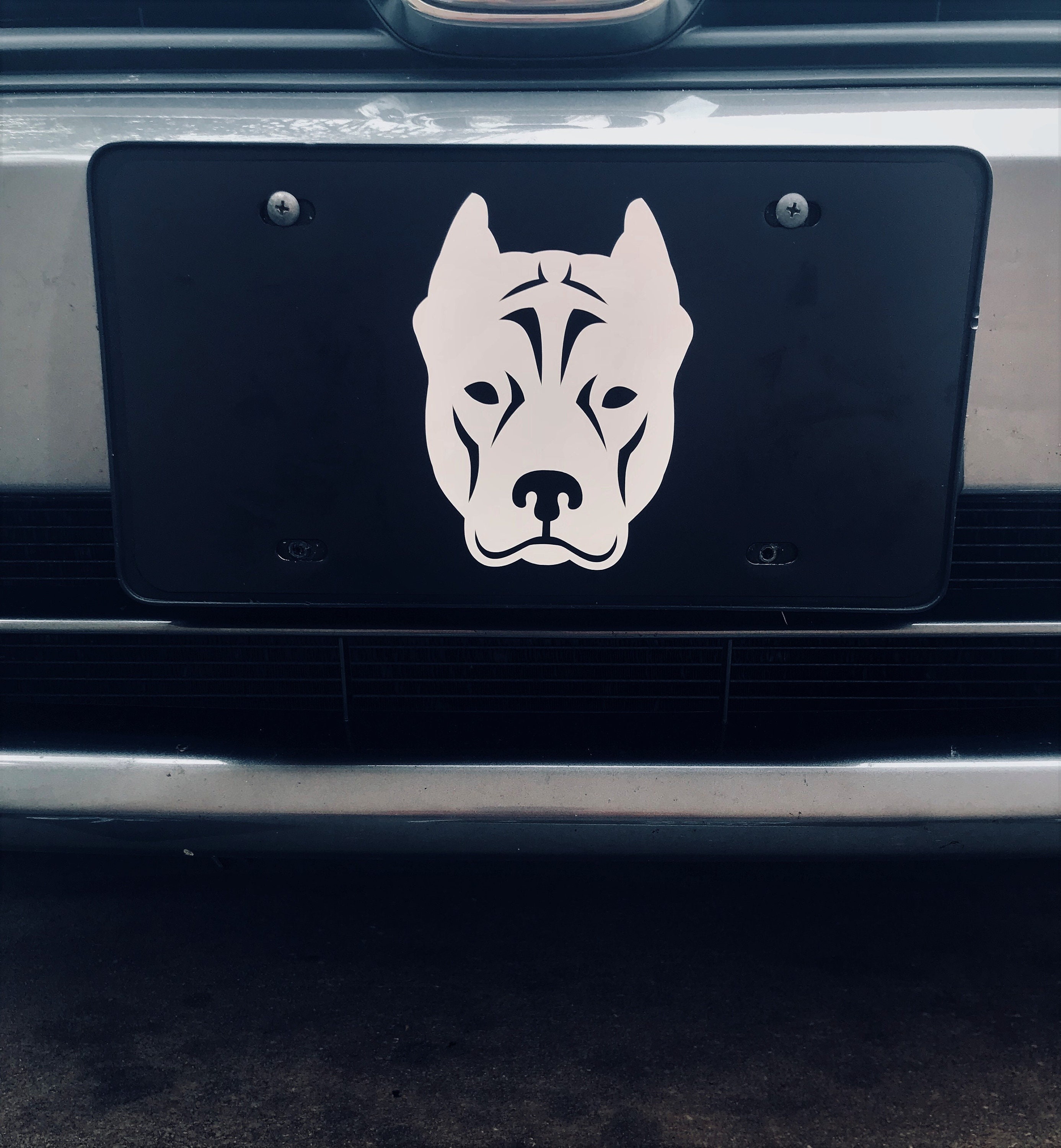 Handmade Custom Dog Face Pit Bull Vanity Plate Front License - Etsy