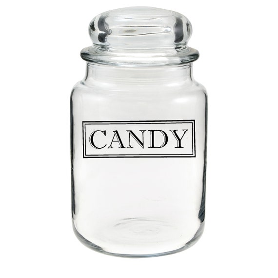 Candy Jar Decal Rectangle Border Kitchen Sticker Storage | Etsy