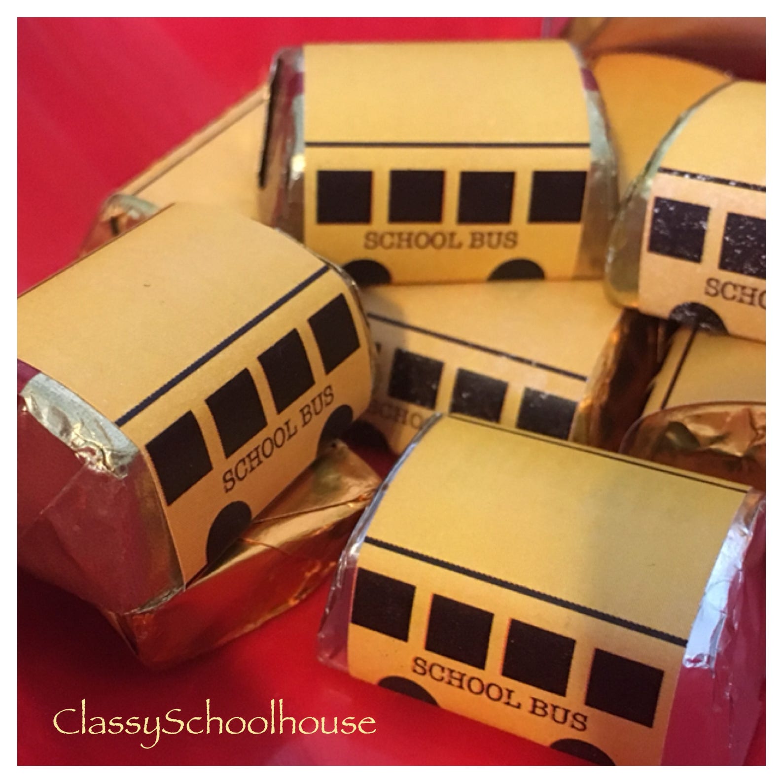 DIGITAL School Bus Wrappers Labels for Hershey Nuggets Instant - Etsy