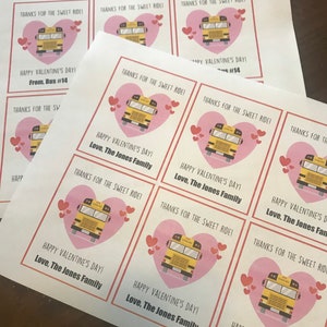 DIGITAL Printable School Bus Valentine Instant Download PDF File Bus ...