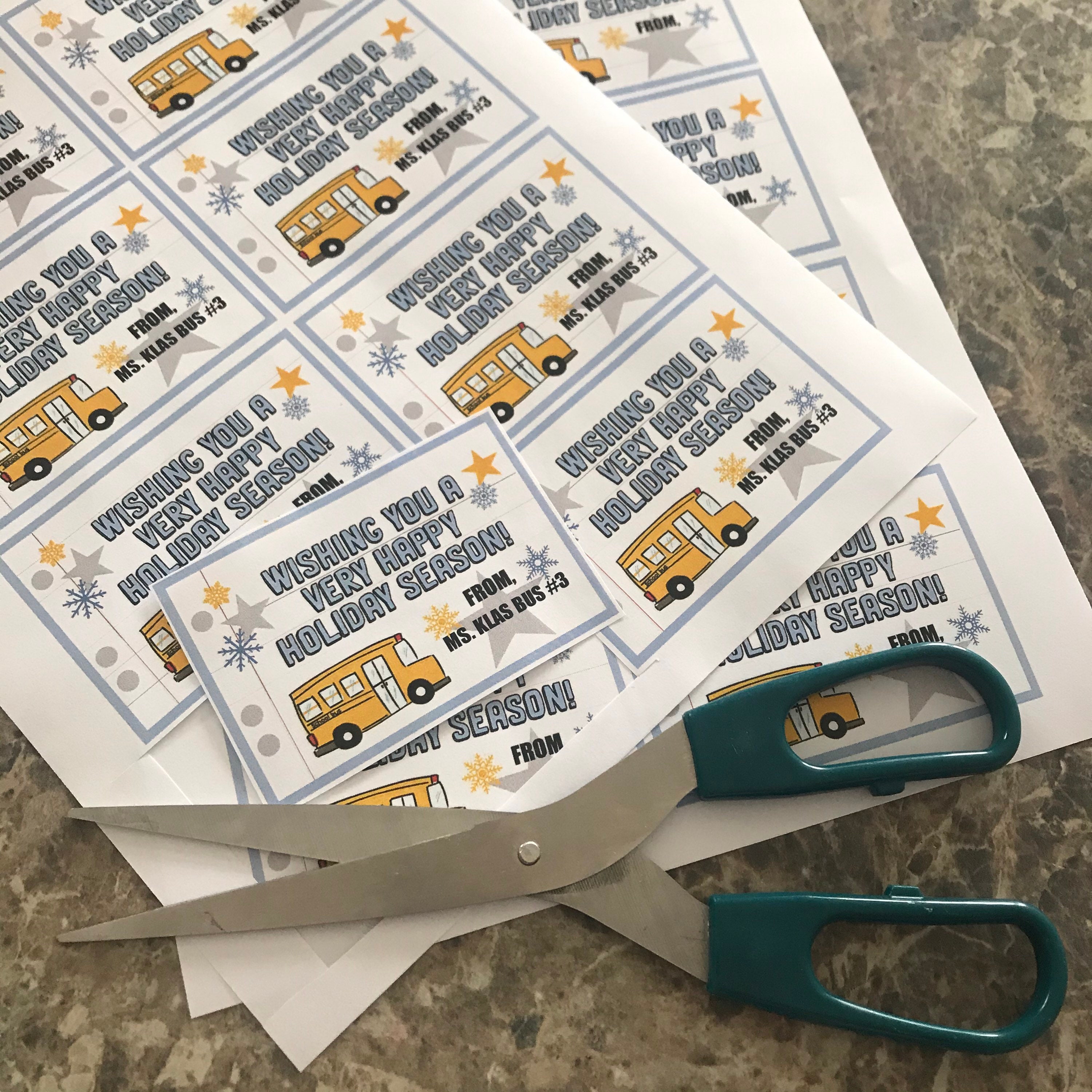 Printable DIY Editable DIGITAL Holiday School Bus Driver | Etsy