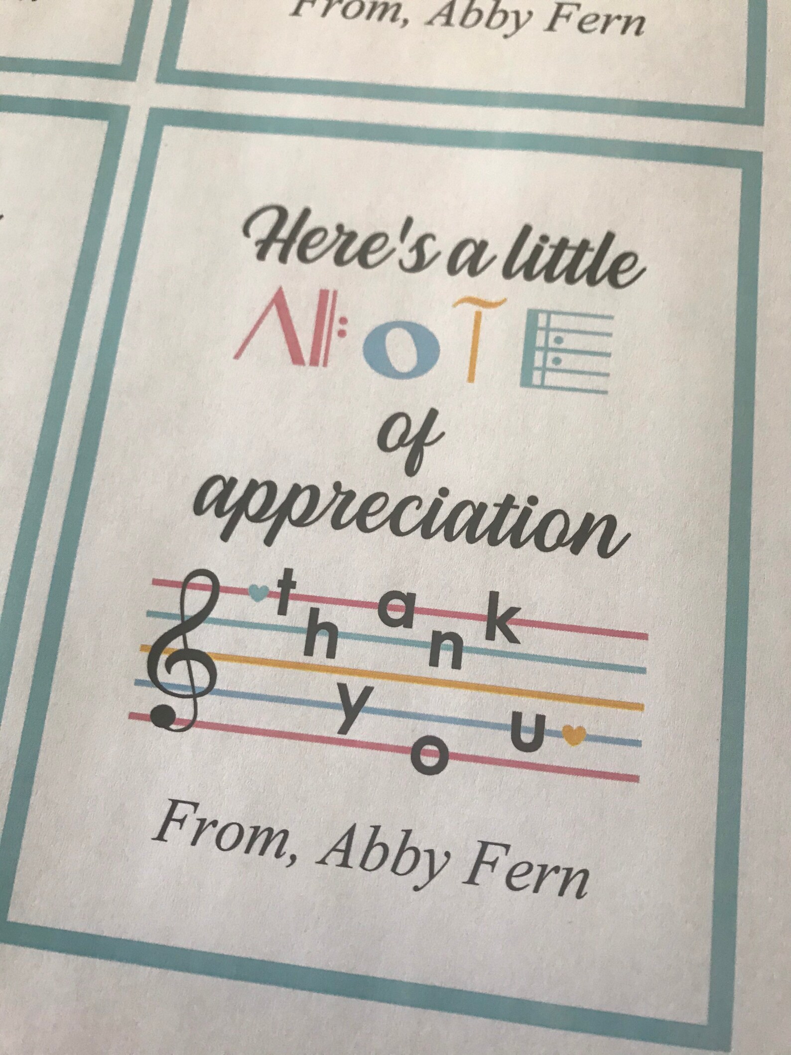 Printable DIGITAL Music Teacher Note of Appreciation Tag Piano - Etsy ...