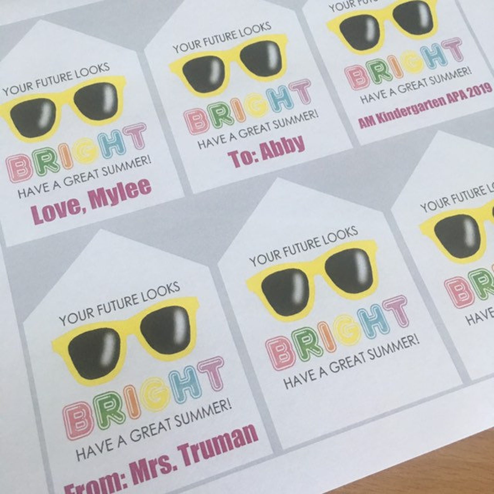 DIGITAL Teacher Student Appreciation Gift Tag DIY EDITABLE | Etsy