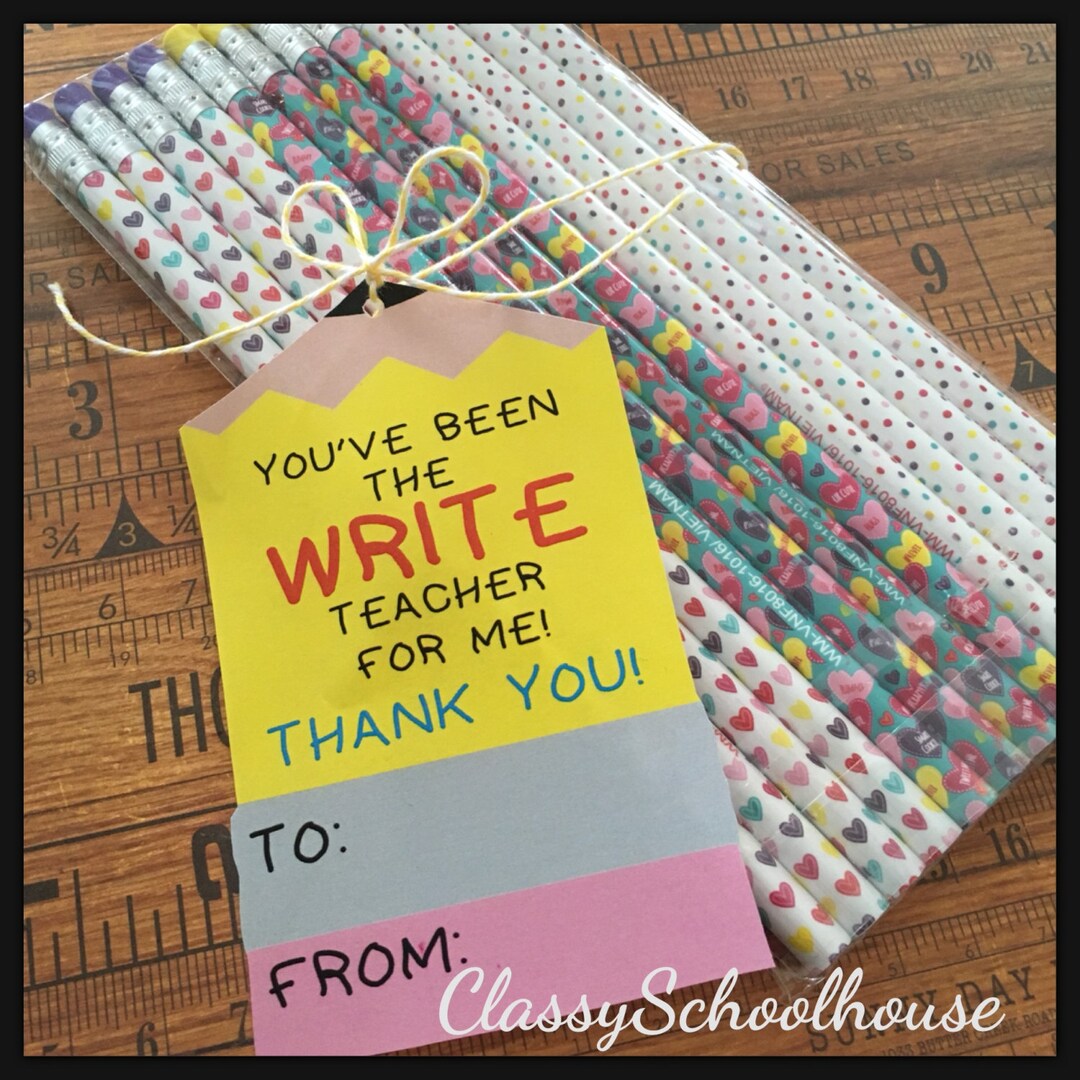 DIGITAL Teacher Appreciation Tag Gift Valentine Holiday Thank You ...