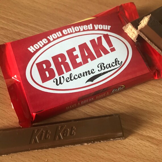 PRINTABLE Digital Welcome Back Kit Kat Gift Tags Treat School - Etsy