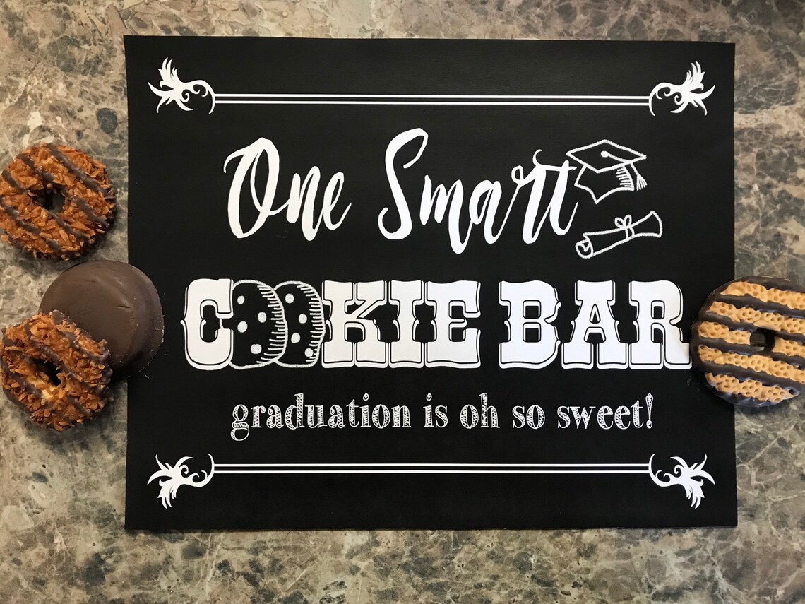 DIGITAL Instant Download One Smart Cookie Bar Poster Sign Graduation ...