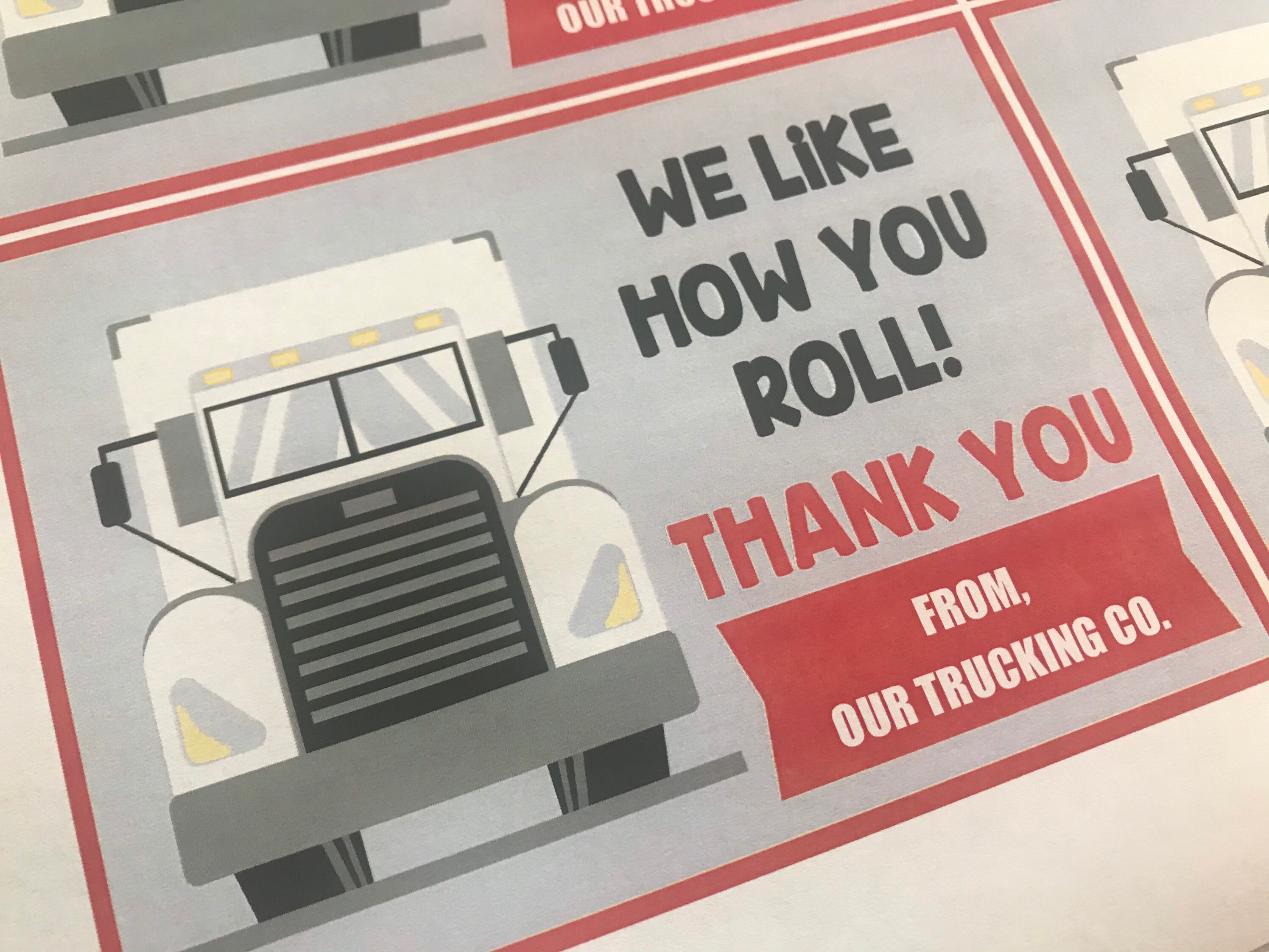 Printable DIGITAL Semi Truck Bus Appreciation Tag We Like How - Etsy