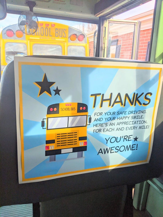 Printable DIGITAL School Bus Driver Appreciation Valentine - Etsy