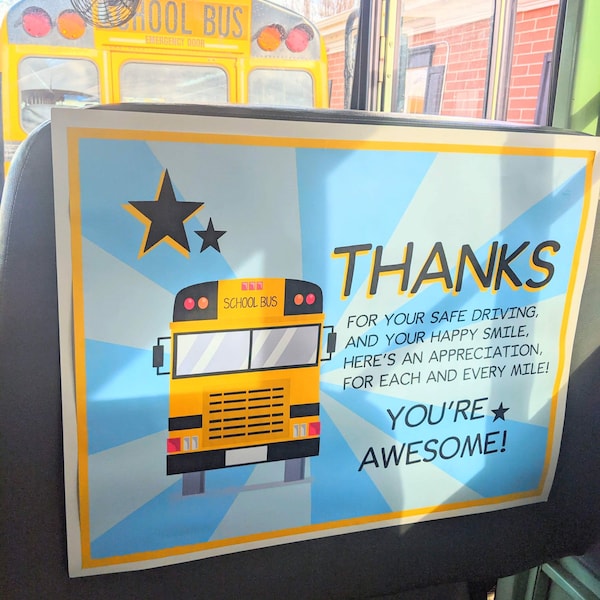 School Bus Driver Appreciation Valentine - Etsy