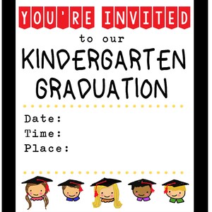 DIGITAL Editable Kindergarten Graduation Set Diplomas Banner ...