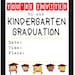 DIGITAL Editable Kindergarten Graduation Set Diplomas Banner ...