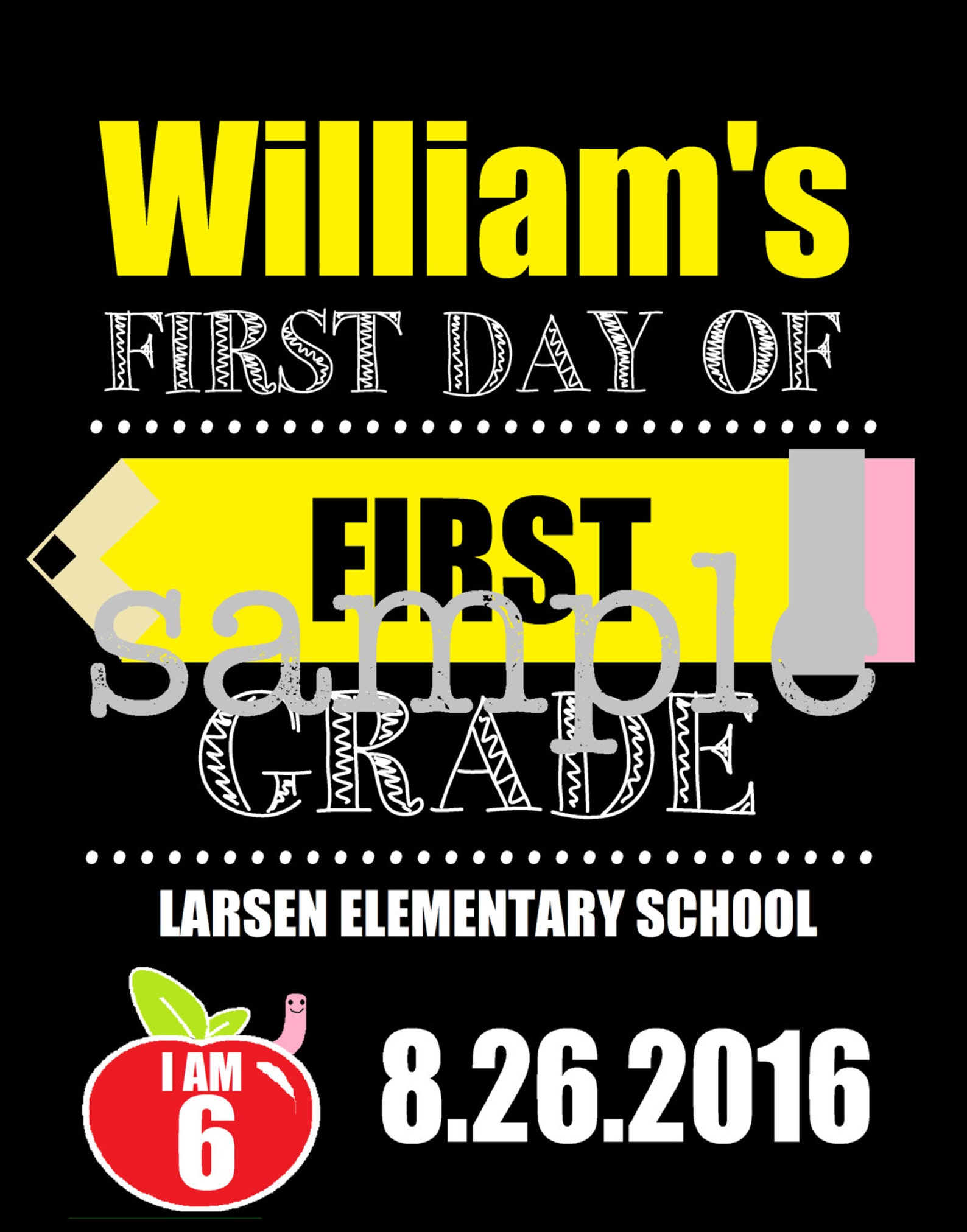 EDITABLE Set of 2 Back to School Signs First Day of School PFD - Etsy