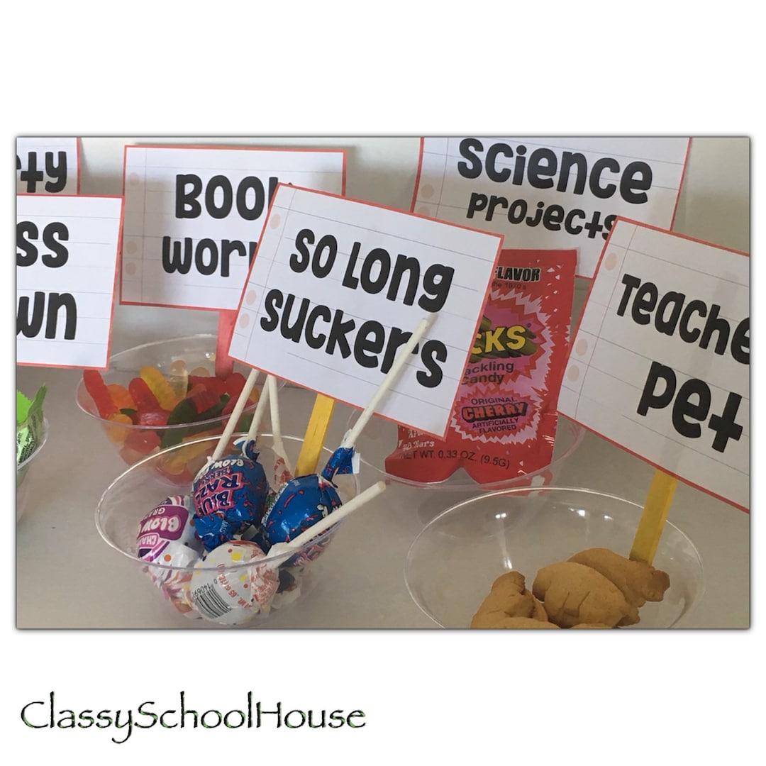 DIGITAL Graduation Sweet Treats Set of 22 Signs PDF Instant Downloads ...