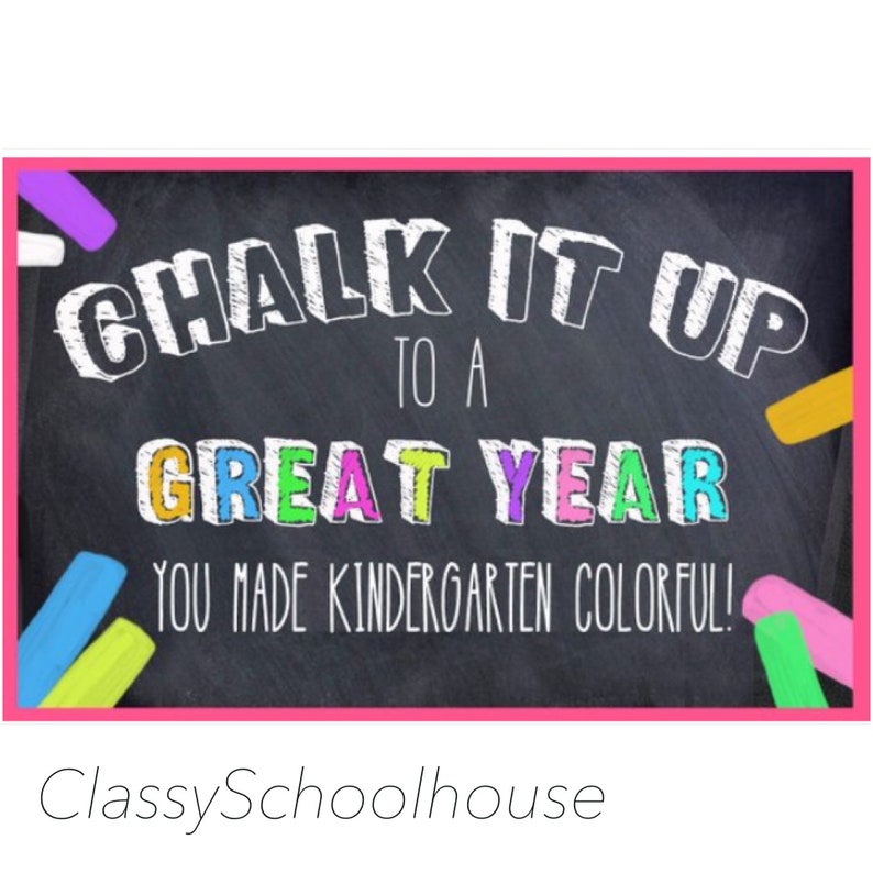 DIGITAL Chalk It up Appreciation Cute Gift Tag Instant Download PDF ...