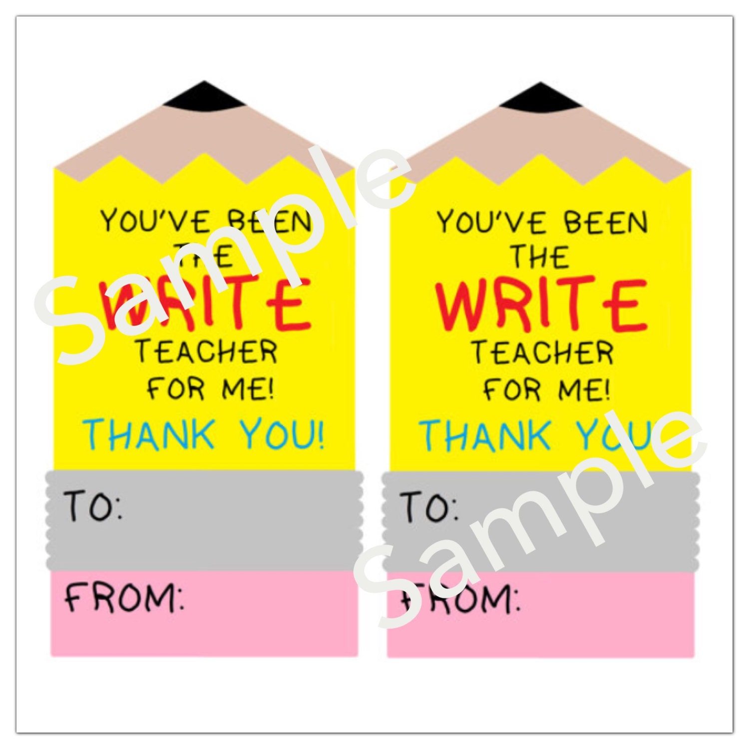 DIGITAL Teacher Appreciation Tag Gift Valentine Holiday Thank | Etsy