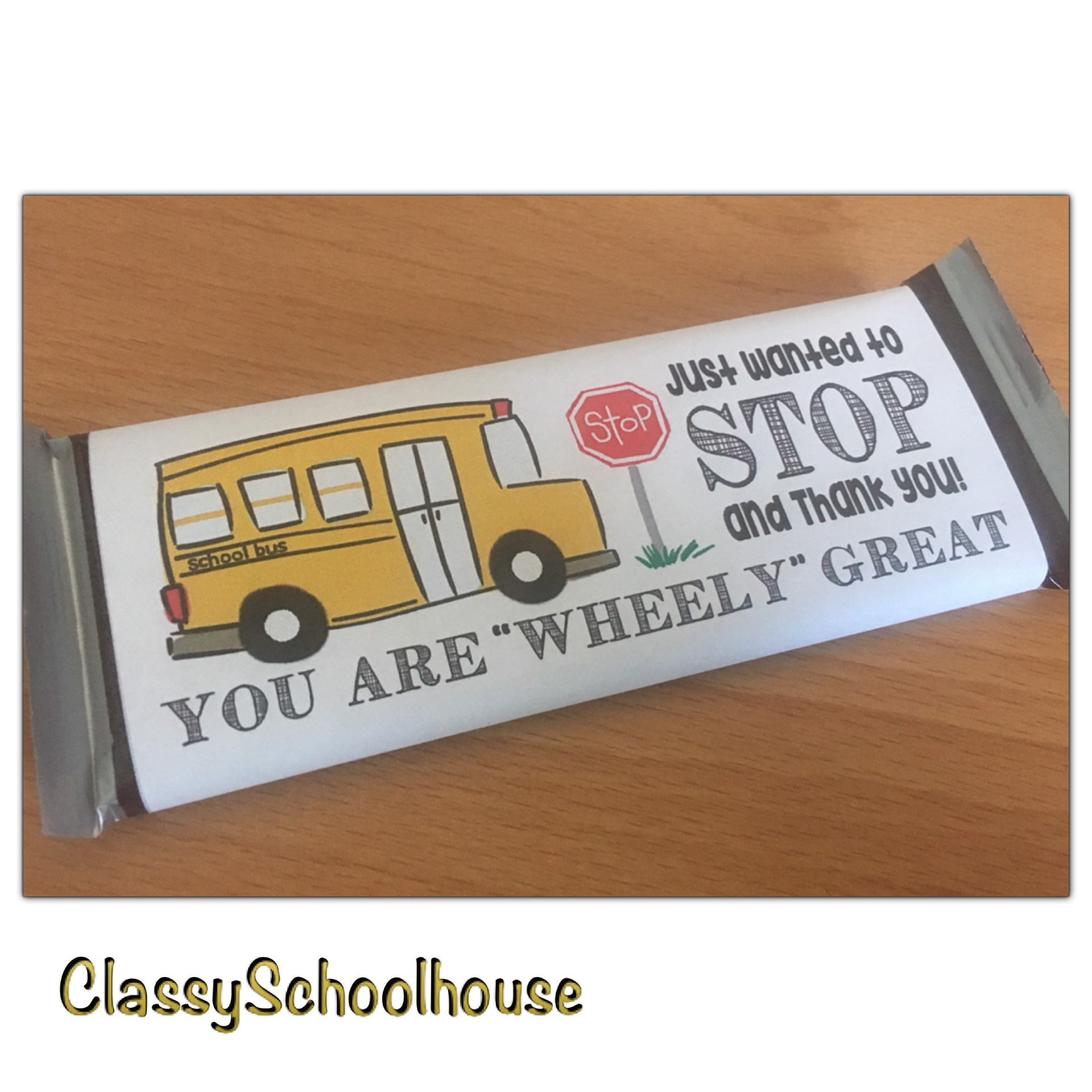 DIGITAL School Bus Candy Bar Wrapper Instant Download Pdf File | Etsy