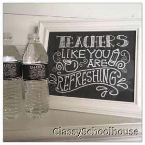 DIGITAL Teachers Are Refreshing Sign and Waterbottle Labels Back to ...
