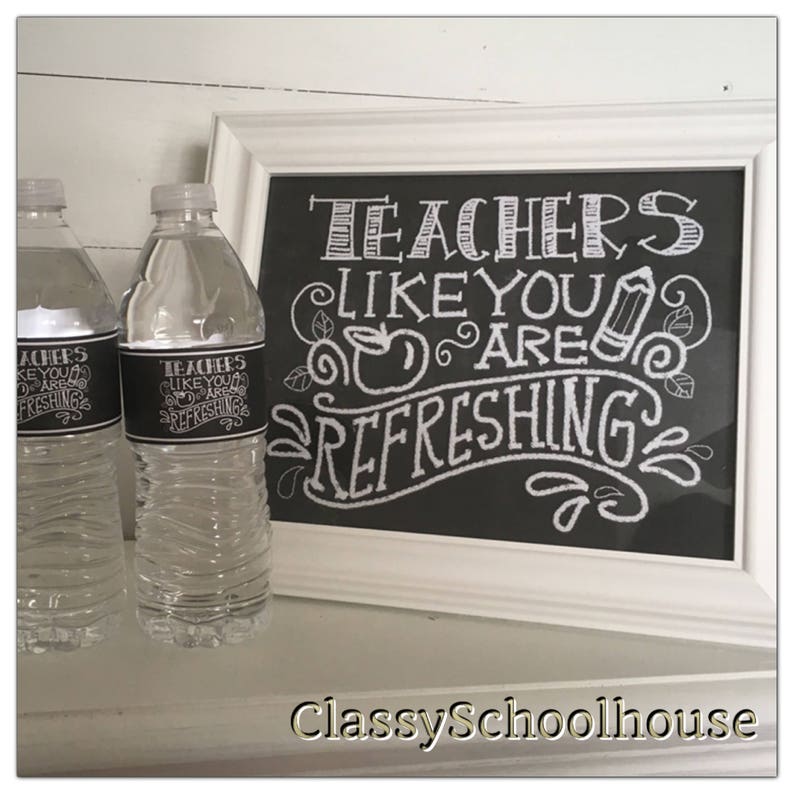 DIGITAL Teachers Are Refreshing Sign and Waterbottle Labels - Etsy