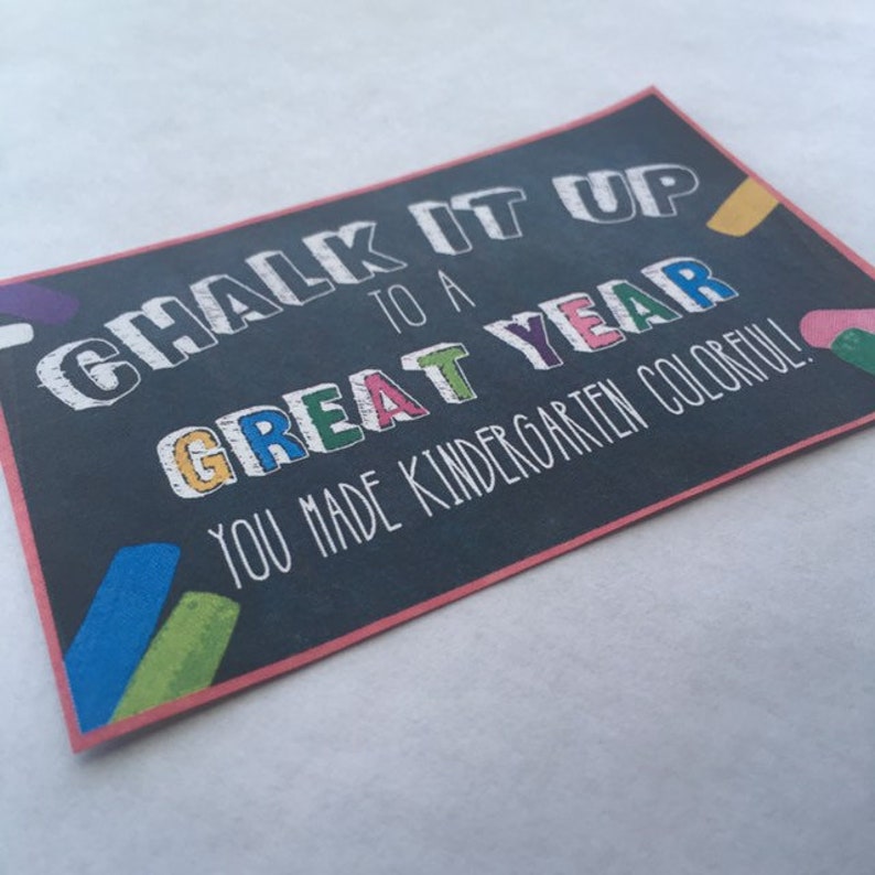 DIGITAL Chalk It up Appreciation Cute Gift Tag Instant Download PDF ...