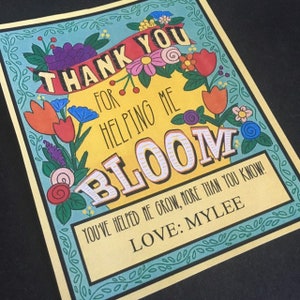 DIGITAL Seed Packet Bloom Thank You Gift Tag DIY EDITABLE Teacher ...