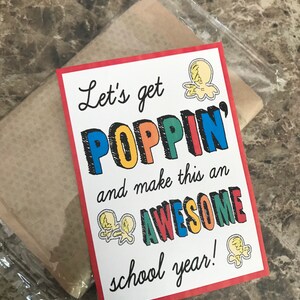 DIGITAL Back to School Popcorn Gift Instant Download Pdf File PTA ...