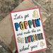DIGITAL Back to School Popcorn Gift Instant Download Pdf File PTA ...