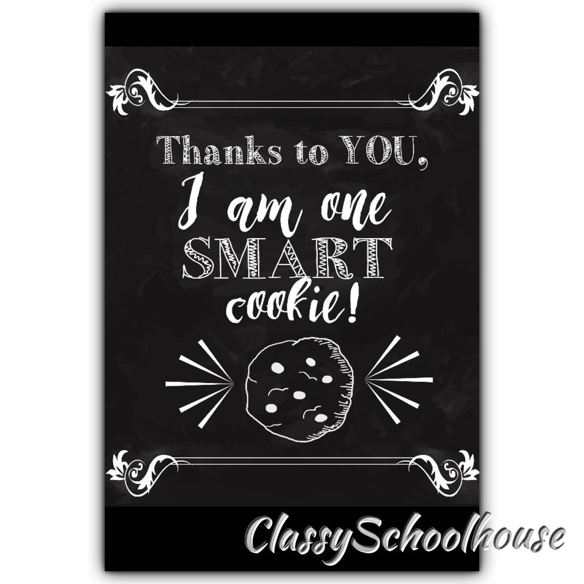 DIGITAL Smart Cookie Thank You Tag School Graduation Teacher - Etsy