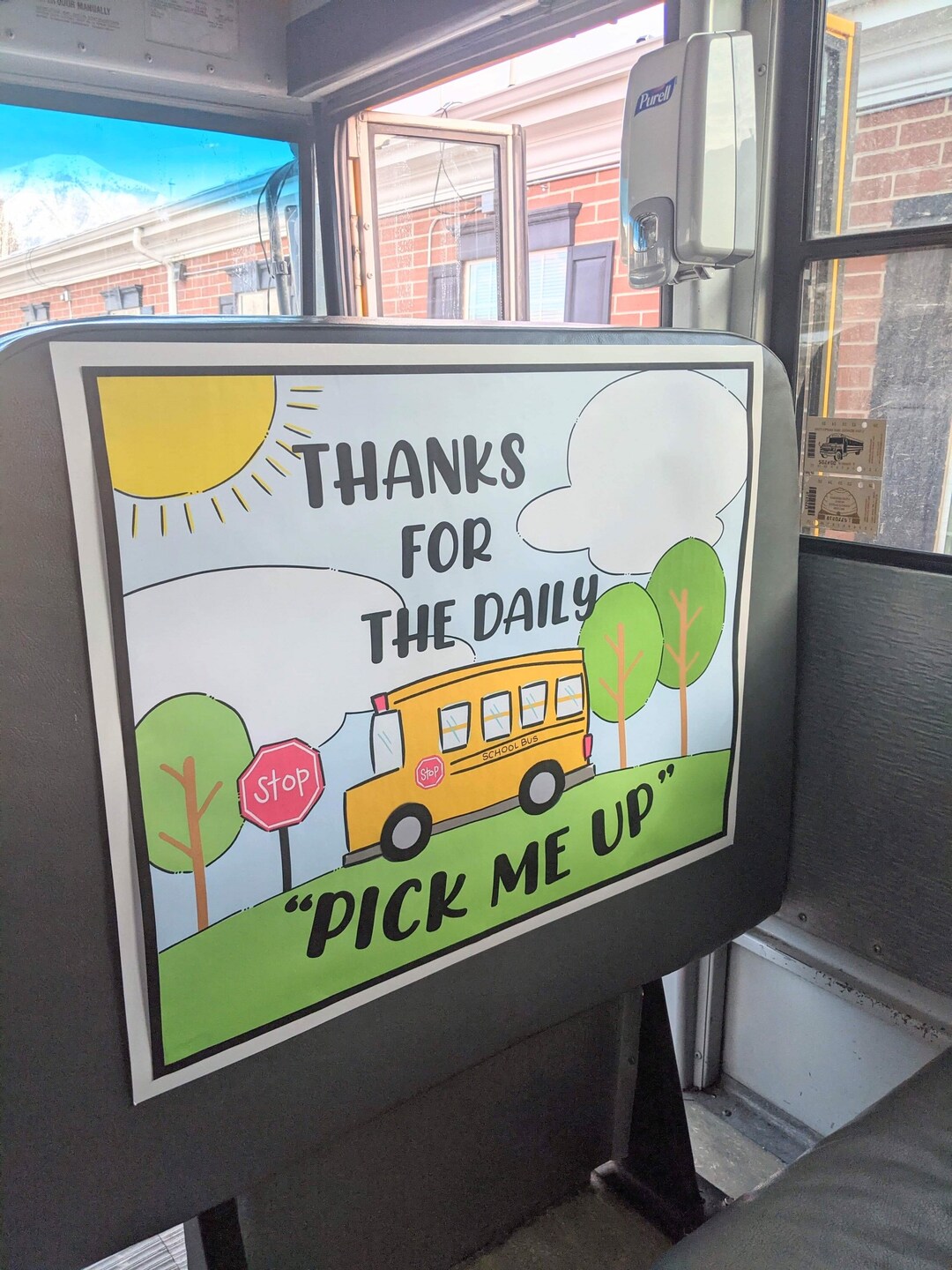 Printable DIGITAL School Bus Driver Appreciation Valentine Thank You ...