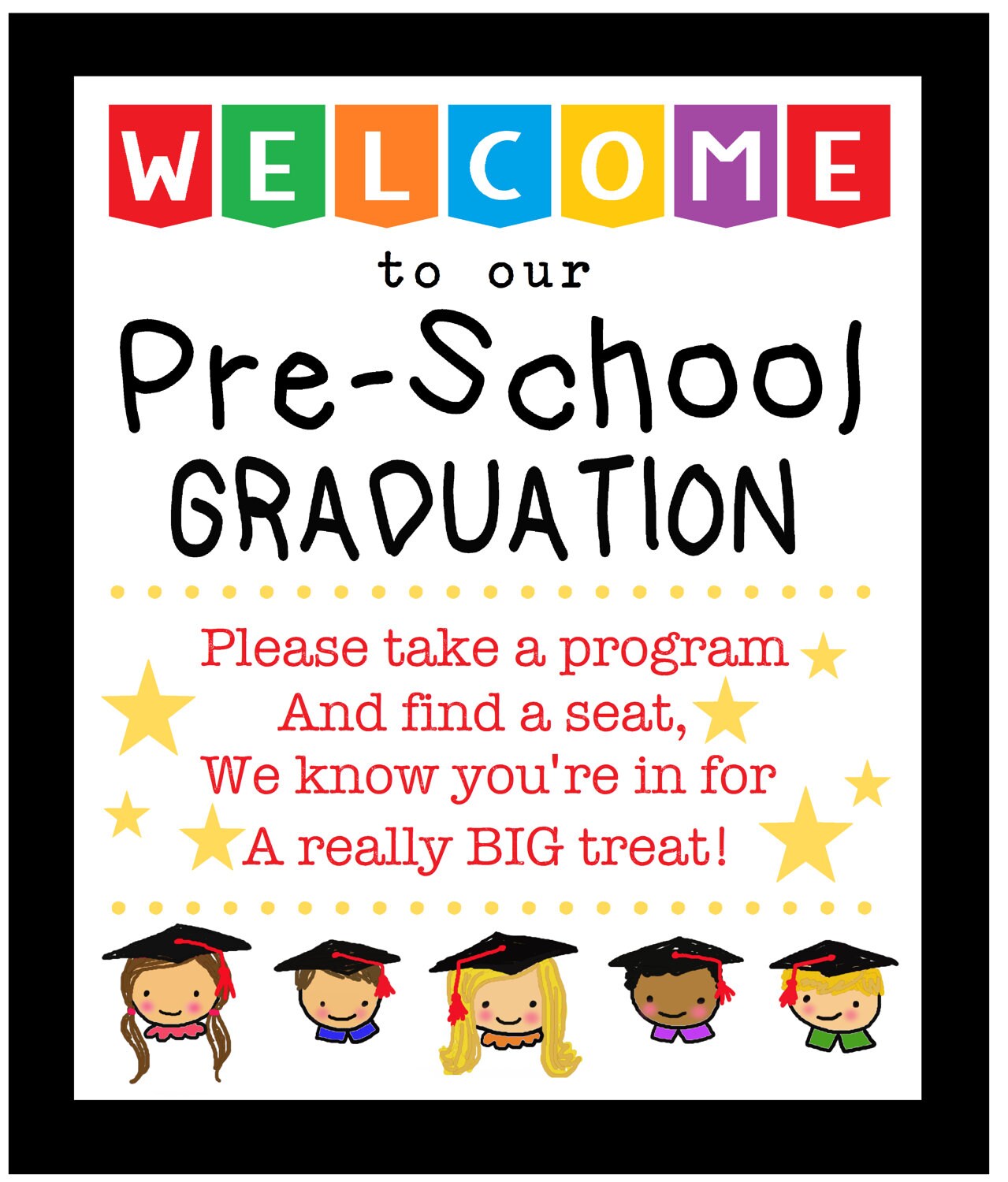 DIGITAL Editable Preschool Graduation Set Diplomas Banner Invitations ...