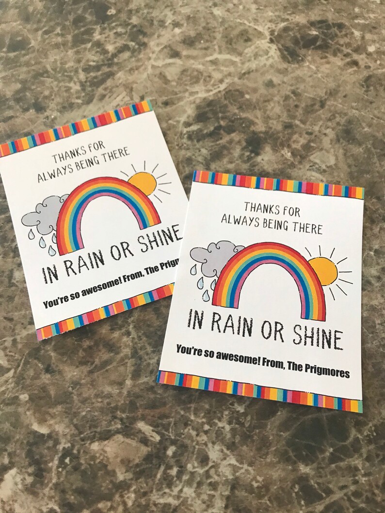 Printable DIGITAL Teacher Office Staff Friend Appreciation Tags Rainbow ...