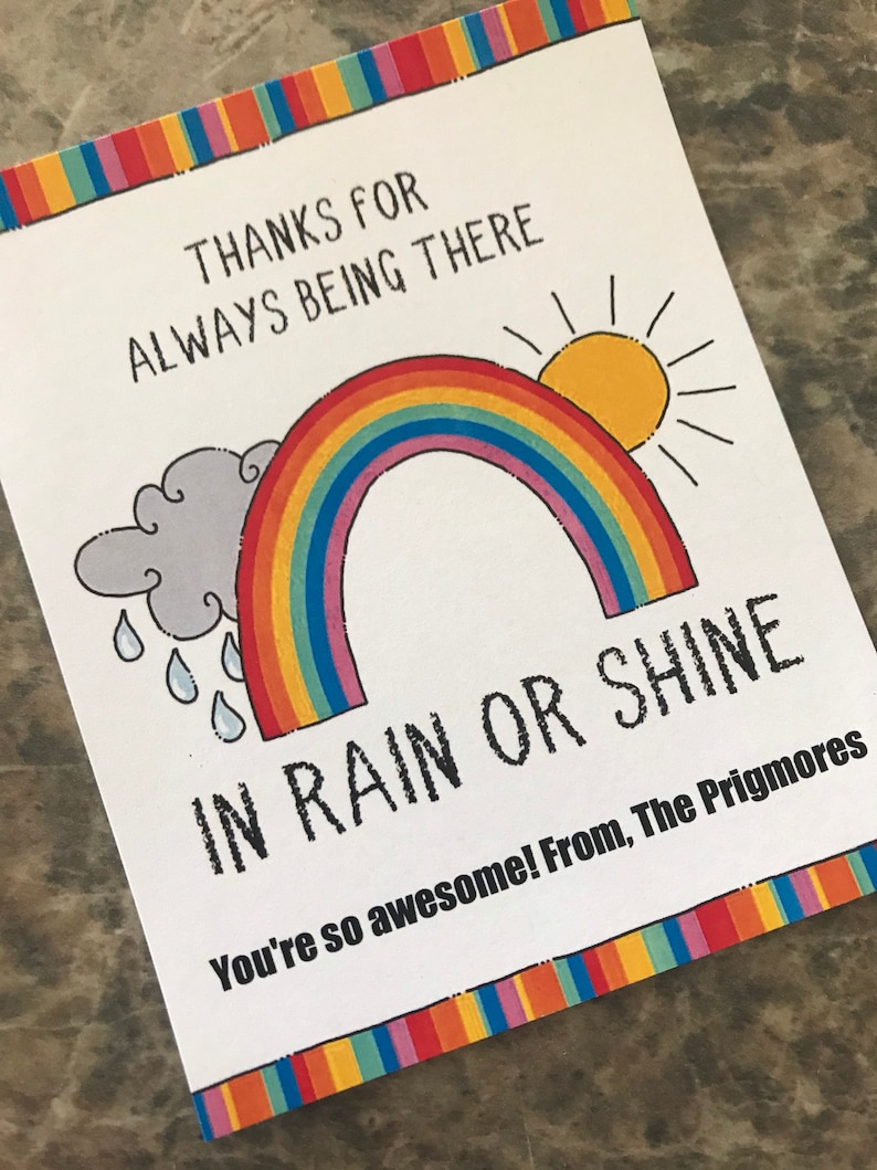 Printable DIGITAL Teacher Office Staff Friend Appreciation Tags Rainbow ...