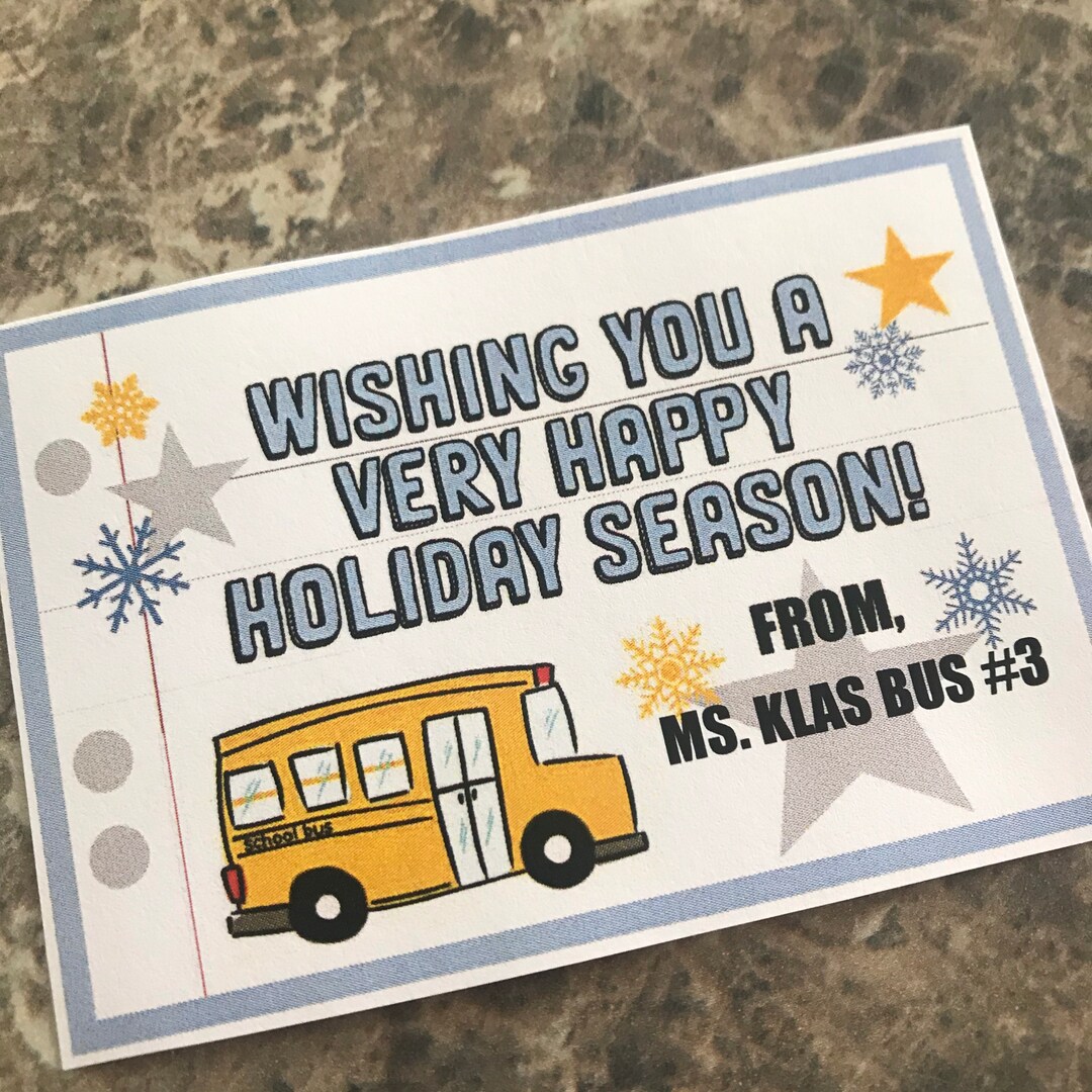 Printable DIY Editable DIGITAL Holiday School Bus Driver Instant ...
