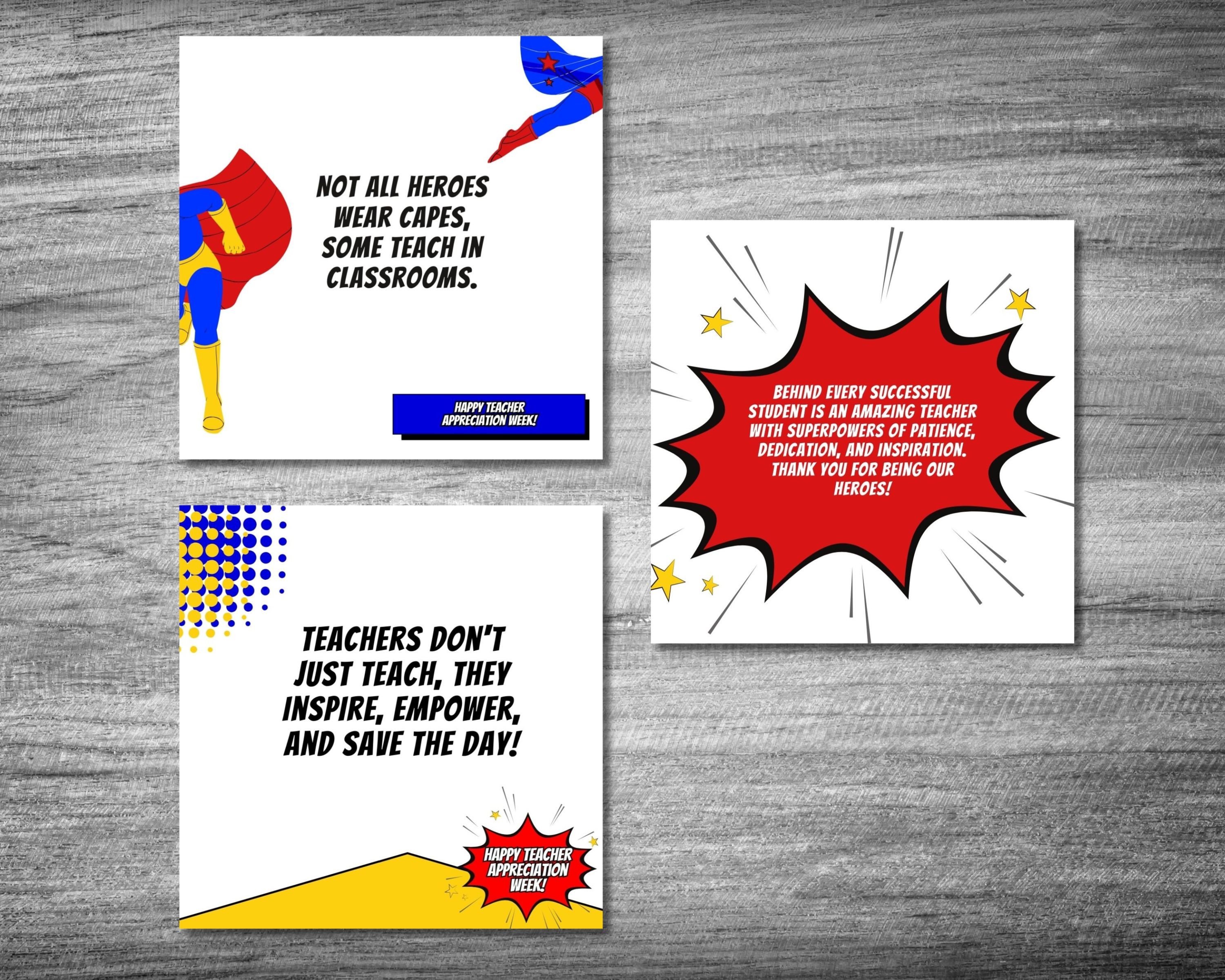 Teacher Appreciation Week Event Planning Guide - Superhero Theme - Etsy