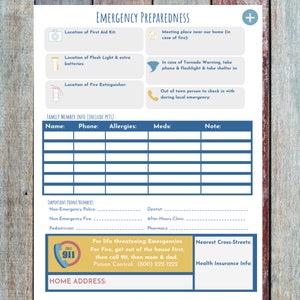 Home Alone & Emergency Contact Information Digital Download - Etsy