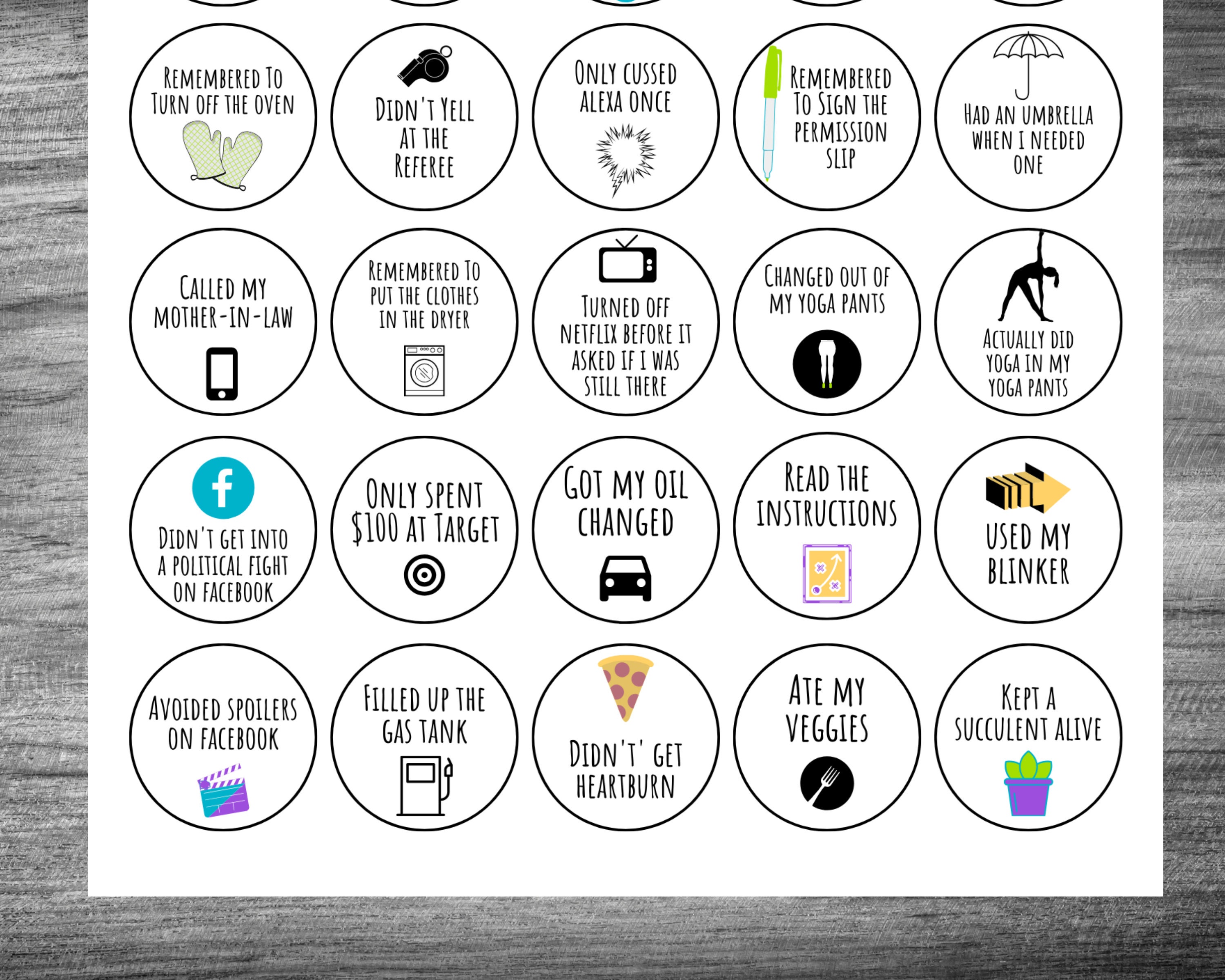 Adulting Stickers Digital Download Printable & Canva Template - Planner ...