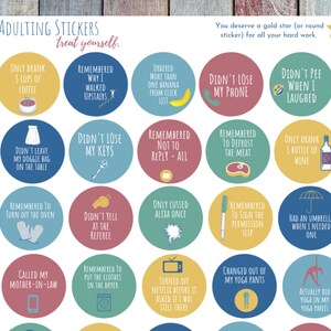 Adulting Stickers Digital Download Printable Reward Yourself - Etsy
