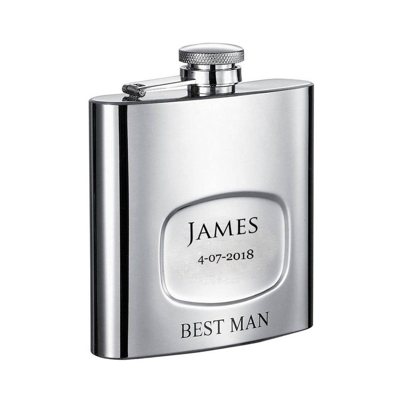 Personalized Best Man Flask 6oz. Premium Quality Stainless - Etsy