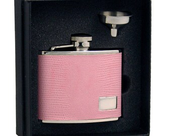 Personalized Flask for Women 4oz Light Pink Stainless Steel | Etsy