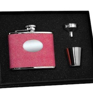 Personalized Flask for Women, 4oz Hot Pink Stainless Steel Hip Flask ...