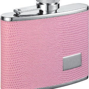 Personalized Flask for Women, 4oz Light Pink Stainless Steel Hip Flask ...