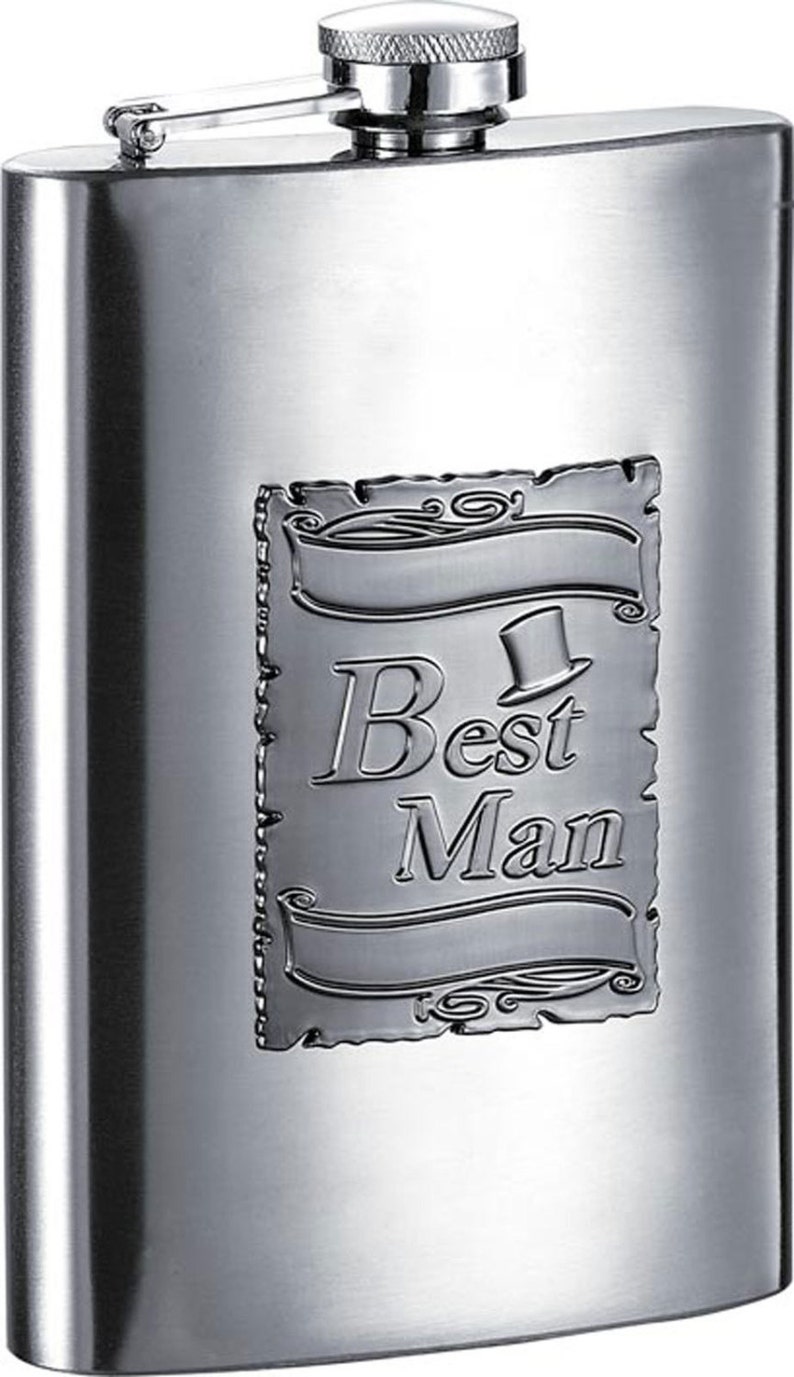 Personalized Flask for Men, 8oz Stainless Steel Best Man Flask Set, Groomsmen Flask, Flasks for ...