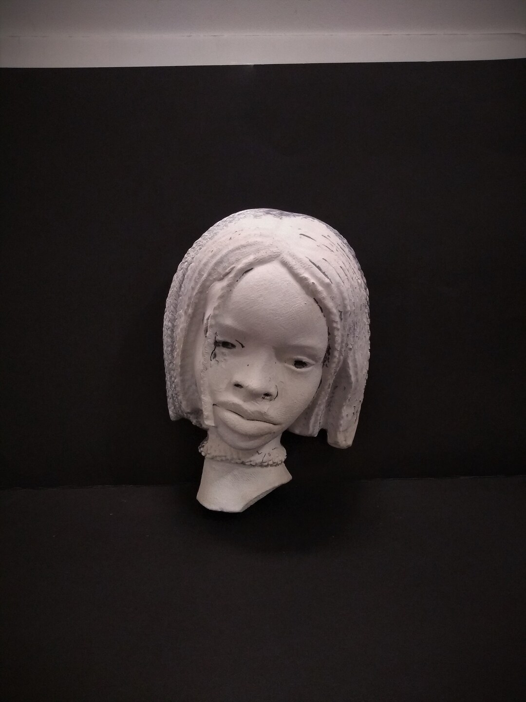 9.6 Vintage Ceramic Wall Face Mask Achatit Wall Mask African Girl Face ...