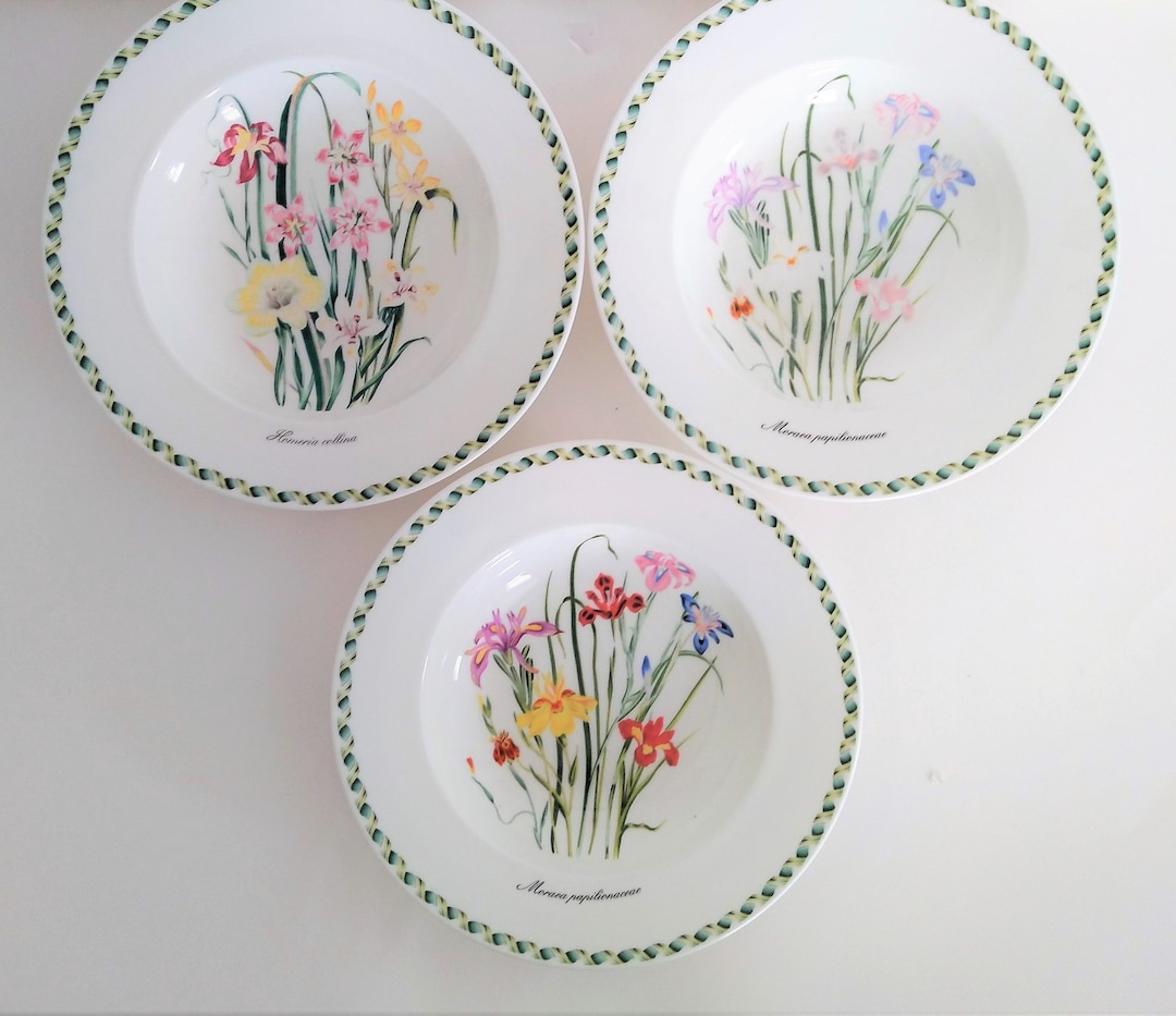 3 Portmeirion Ladies Flower Garden Soup Plates | Portmeirion Ladies ...