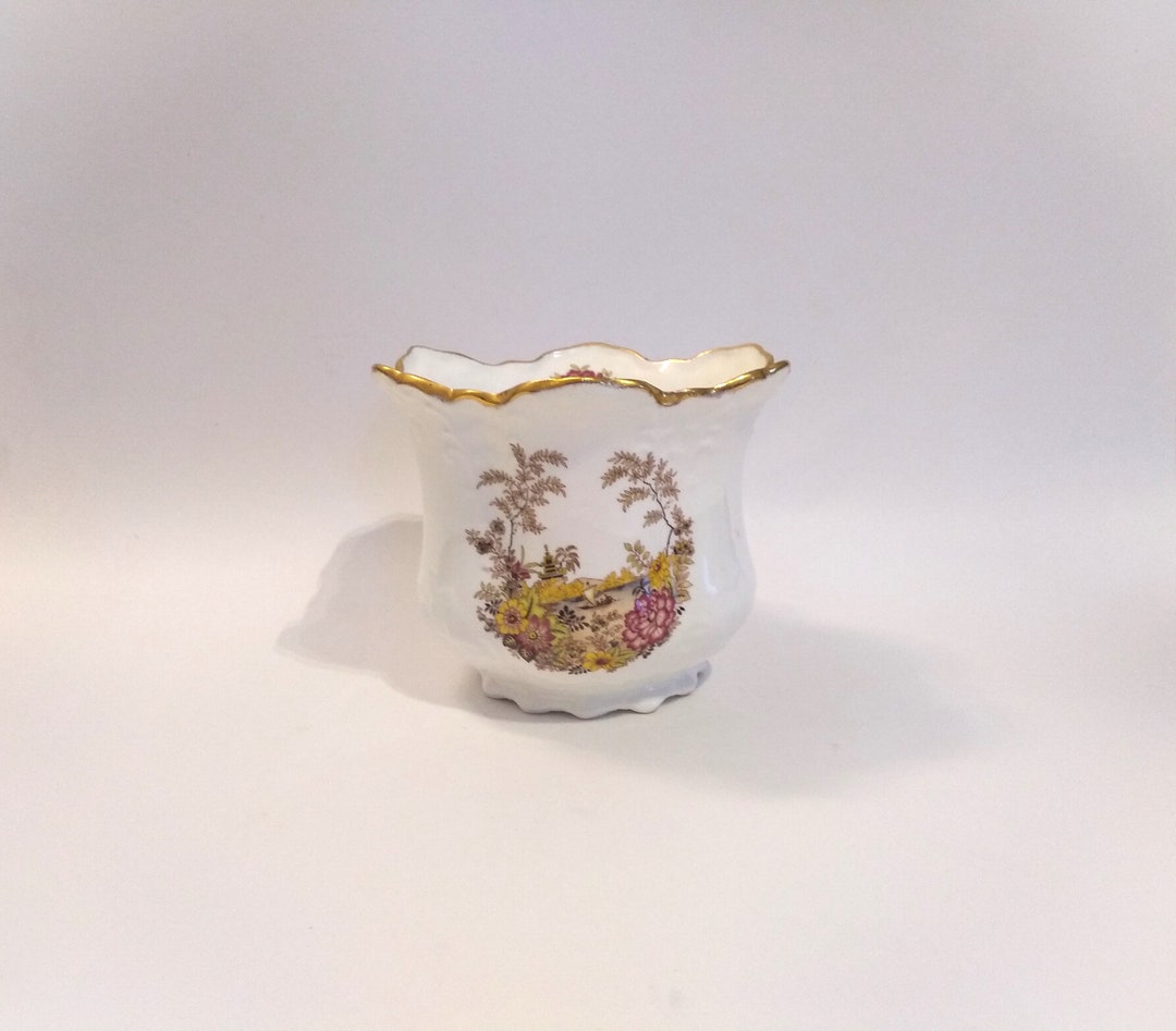 6" Antique Royal Staffordshire Planter | Vintage Bone China Planter ...